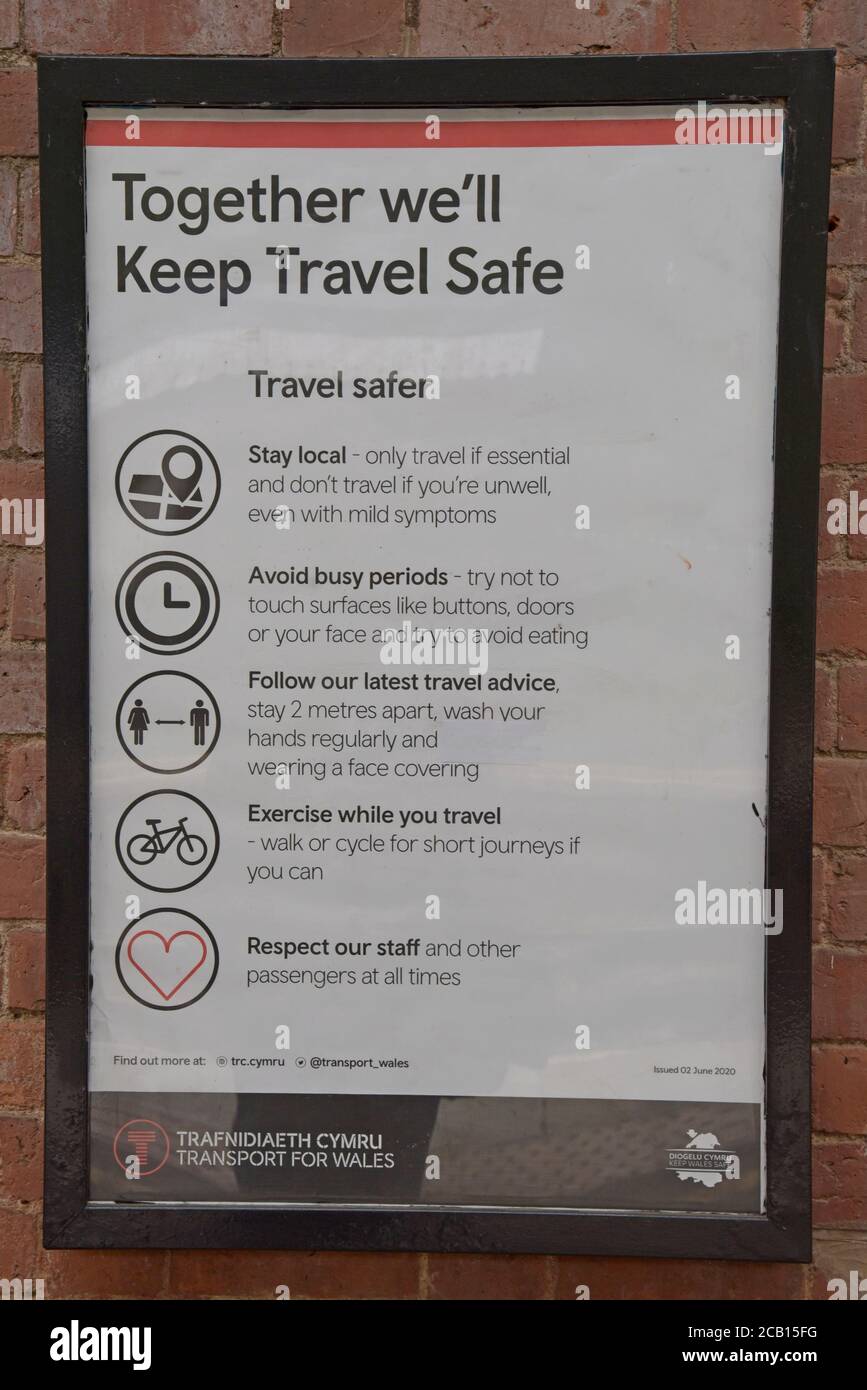 Covid 19 Coronavirus warning signage regarding safe travel precautions ...