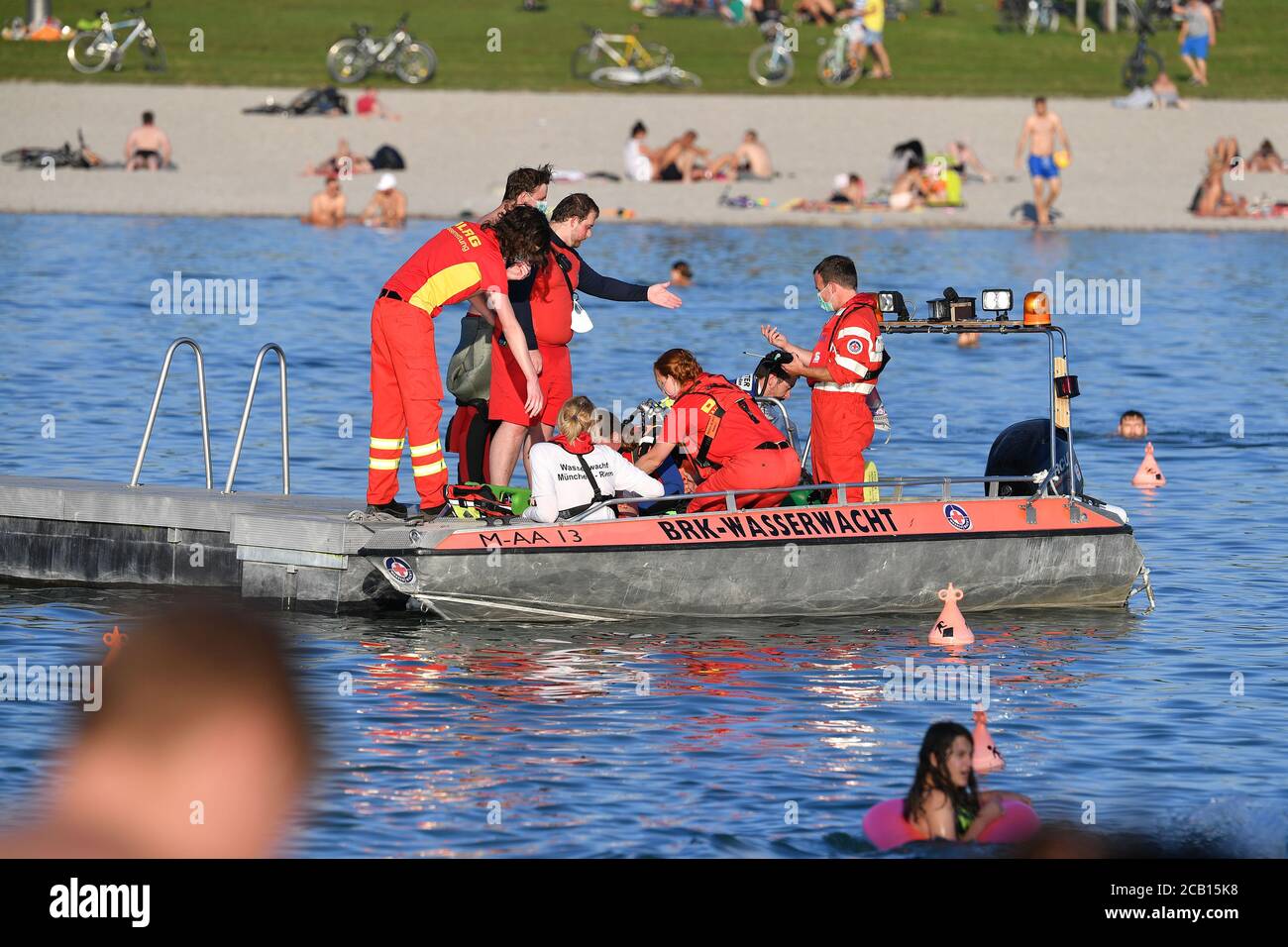 Swimming accident, large-scale operation, rescue operation at the ...