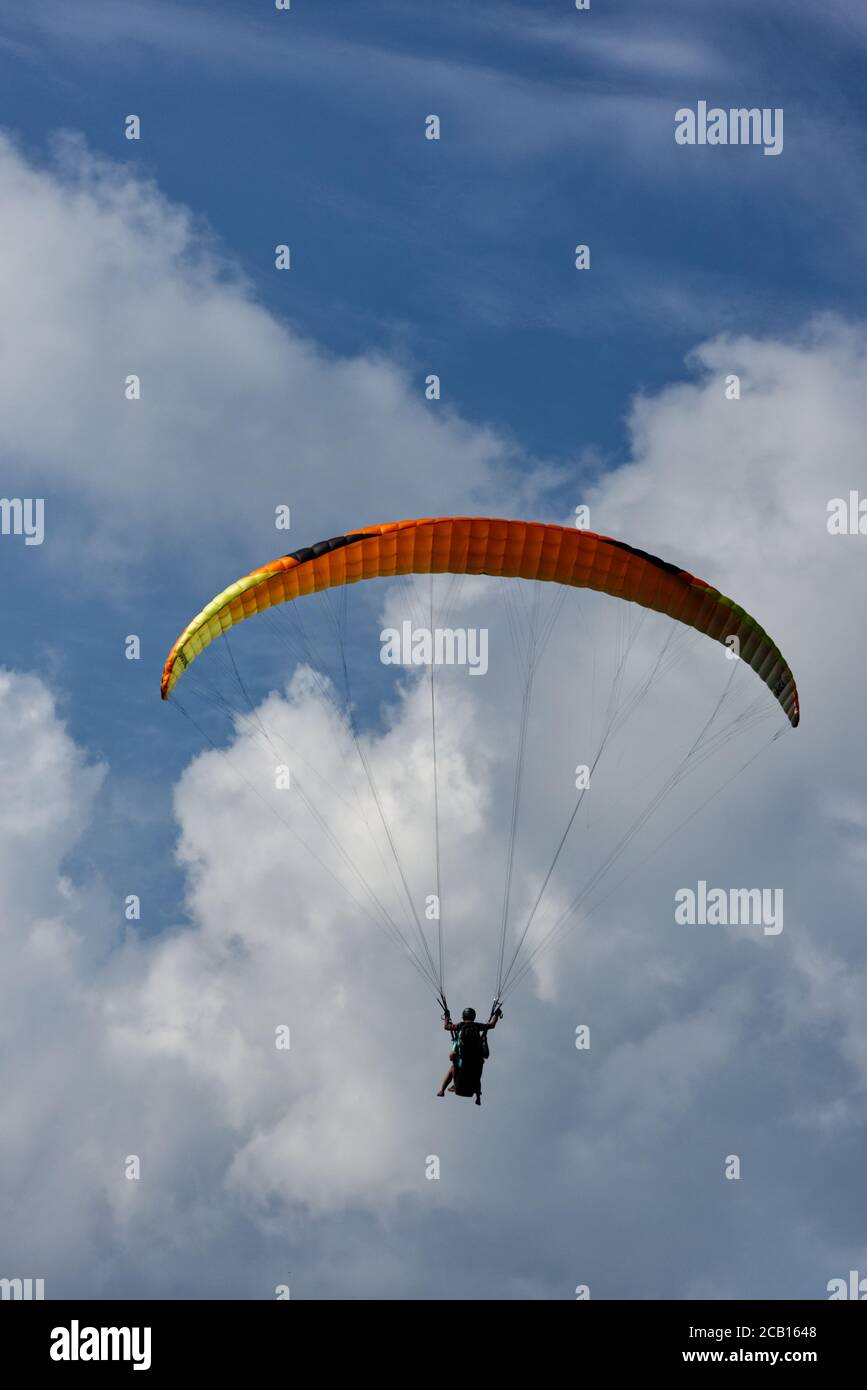 play paragliding beautiful scenery above the height Stock Photo - Alamy