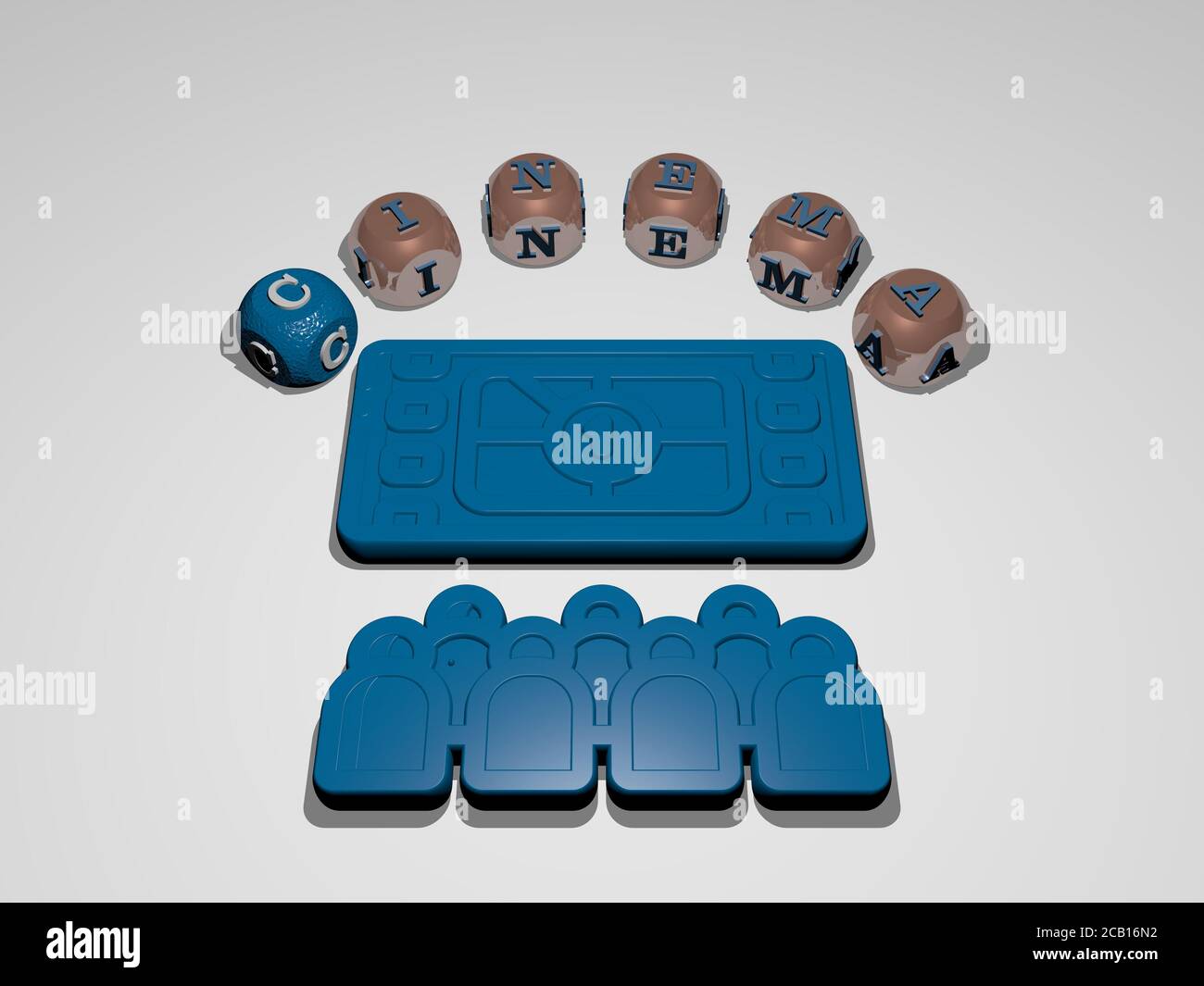 CINEMA circular text of separate letters around the 3D icon. 3D ...