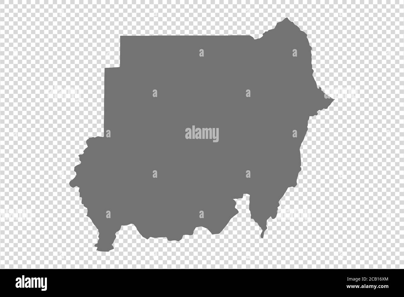 Sudan map with gray tone on png or transparent background,illustration ...