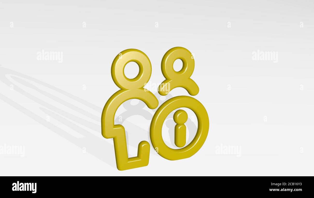 MULTIPLE ACTIONS INFORMATION 3D icon casting shadow. 3D illustration ...