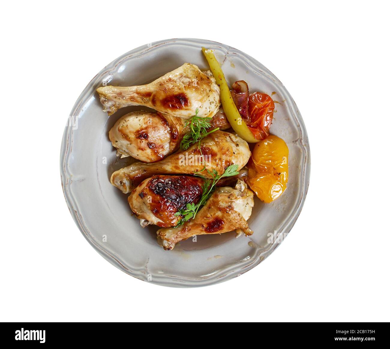 Pollo asado sin piel - Mexican fried chicken leg Stock Photo - Alamy