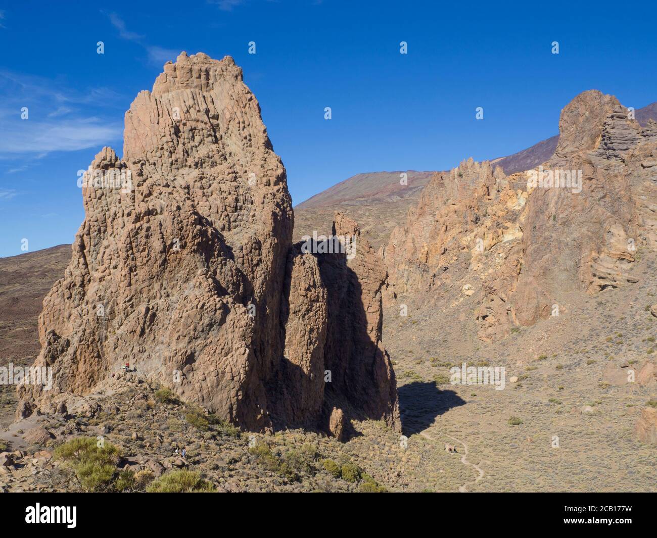 view on famous rock formation cathedral in Roques de Garcia and ...