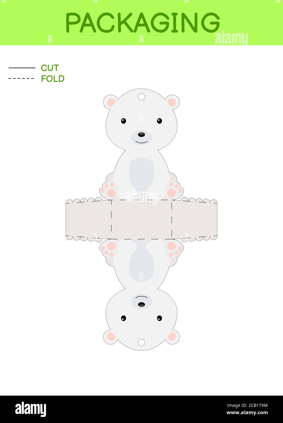 DIY party favor box die cut template design for birthdays baby showers ...
