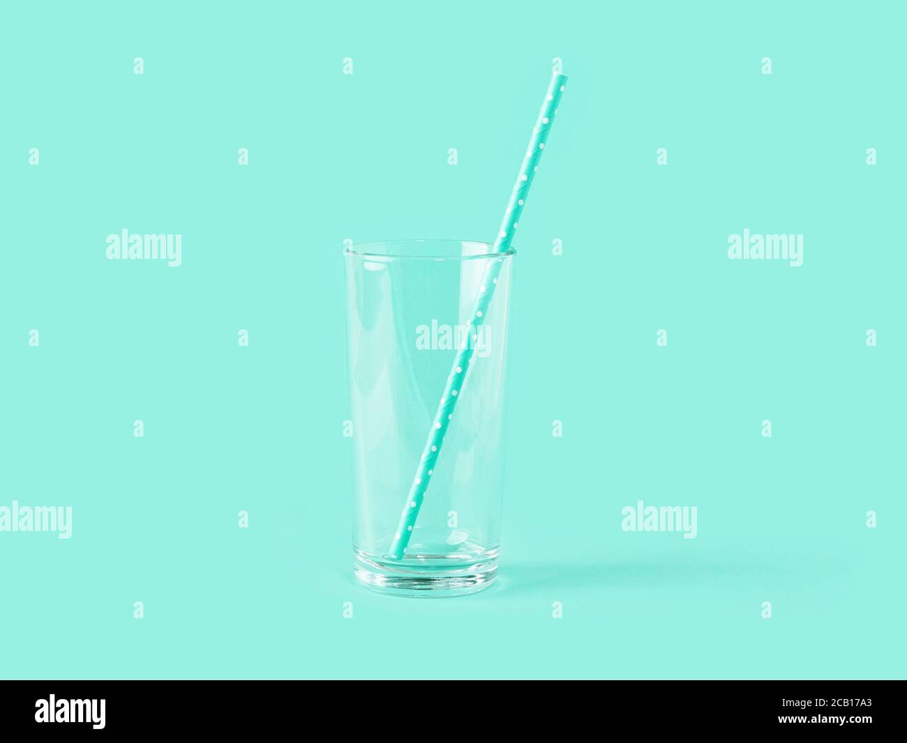 Empty glass with straw hi-res stock photography and images - Alamy