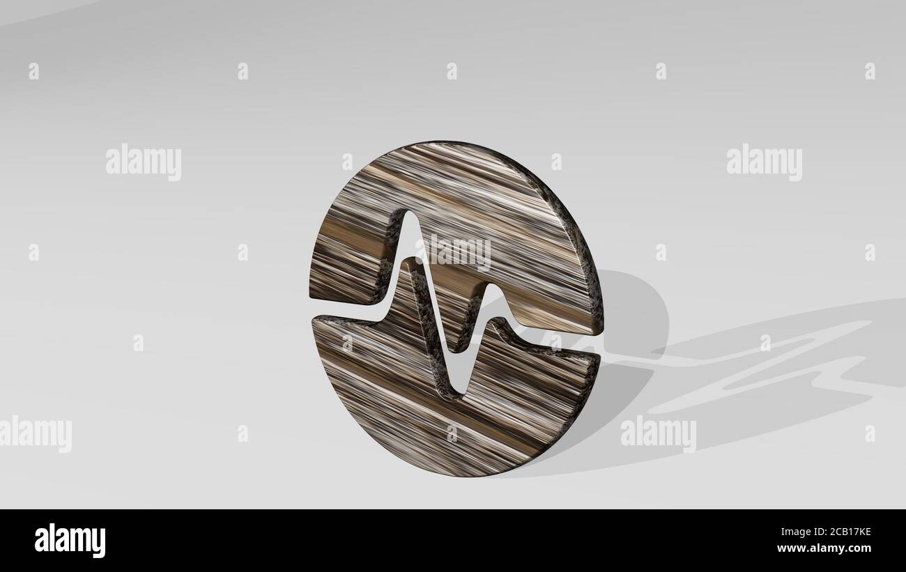 GRAPH STATS CIRCLE 3D icon standing on the floor. 3D illustration ...