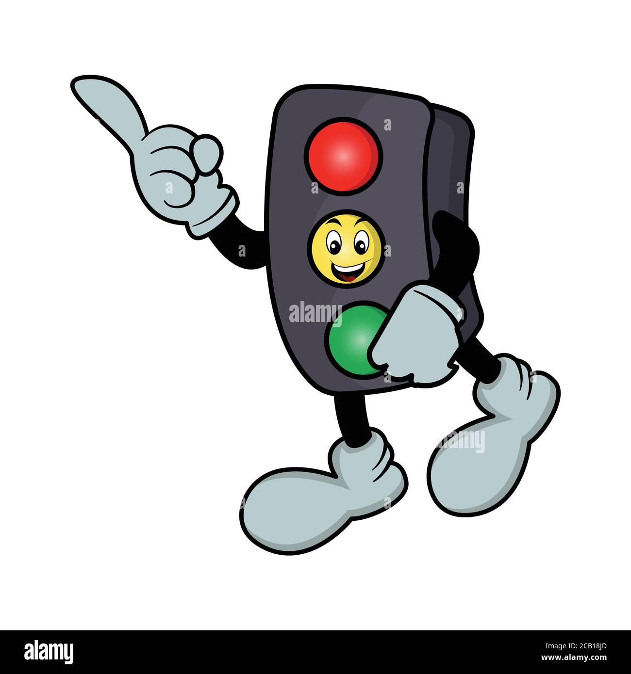 Traffic light character cartoon. Design template vector Stock Vector ...