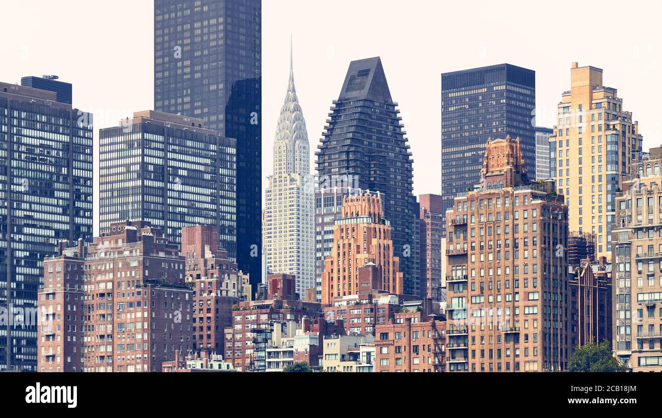 New York City architecture, color toned picture, USA Stock Photo - Alamy