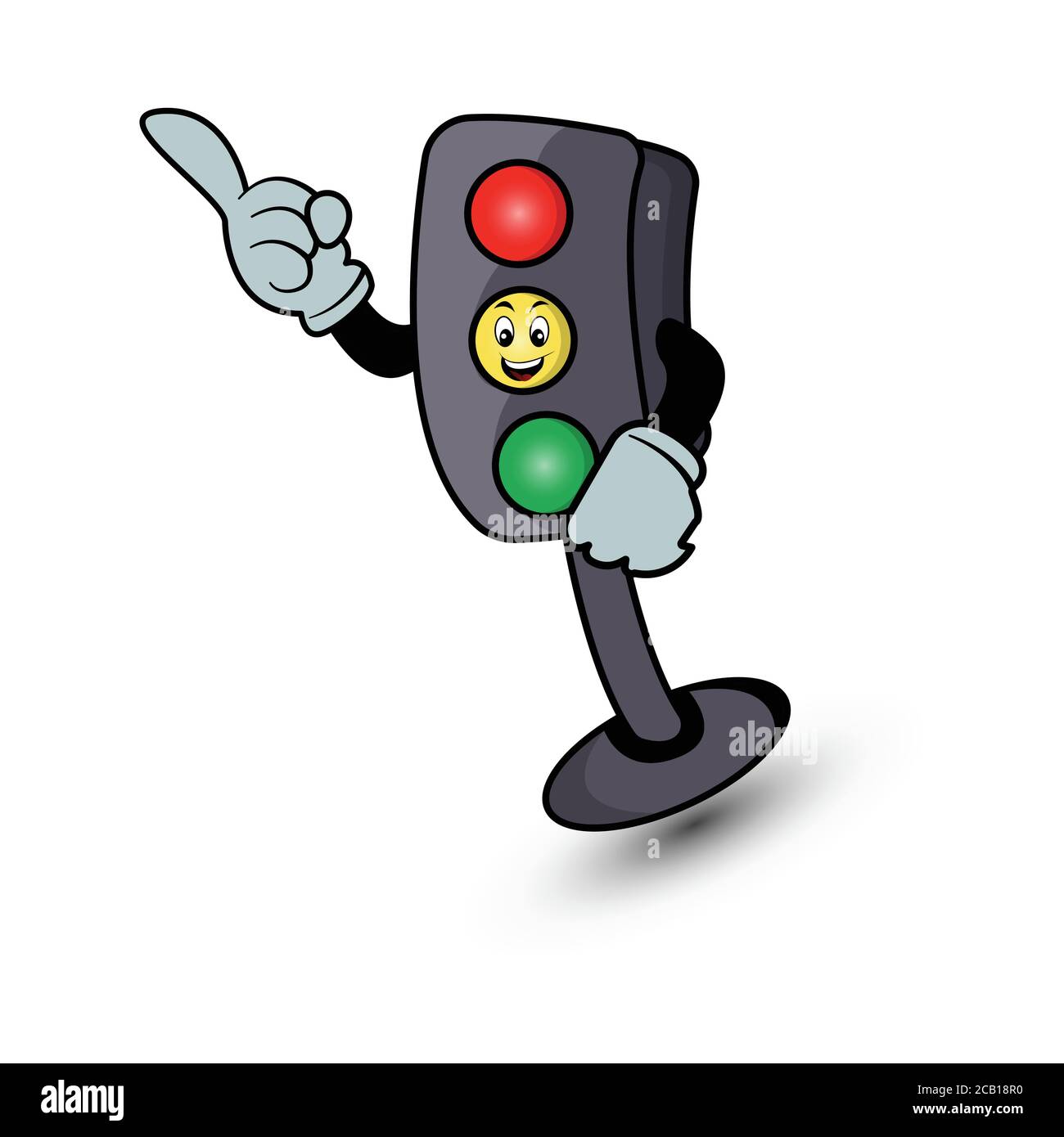 Traffic light character cartoon. Design template vector Stock Vector ...