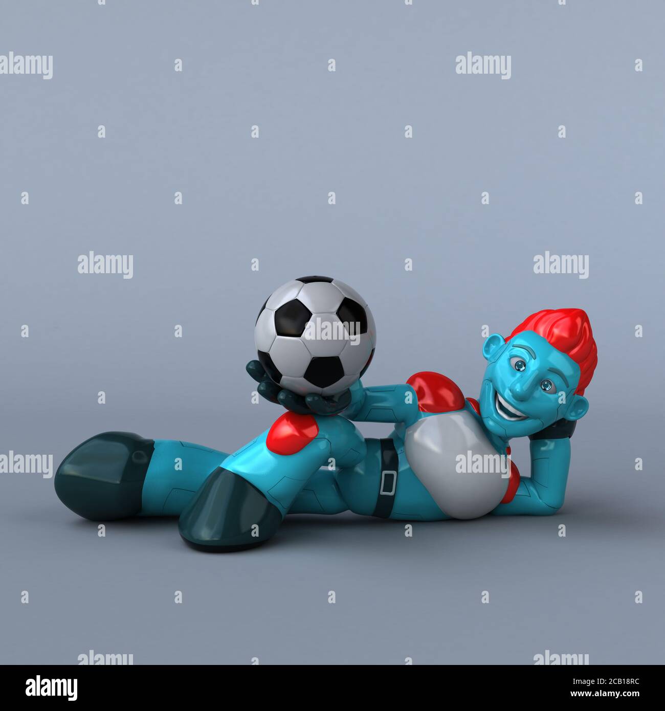 Red Robot - 3D Illustration Stock Photo - Alamy