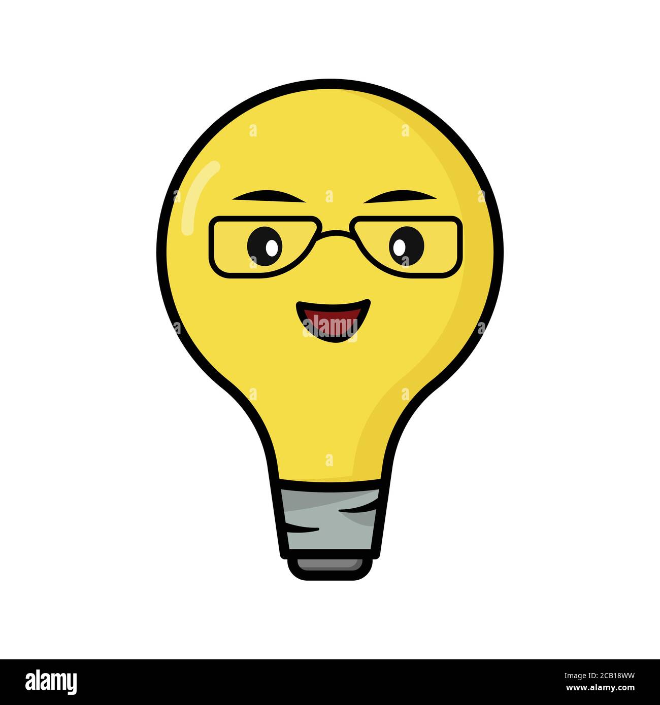Lamp bulb cartoon character. Design template vector Stock Vector Image ...
