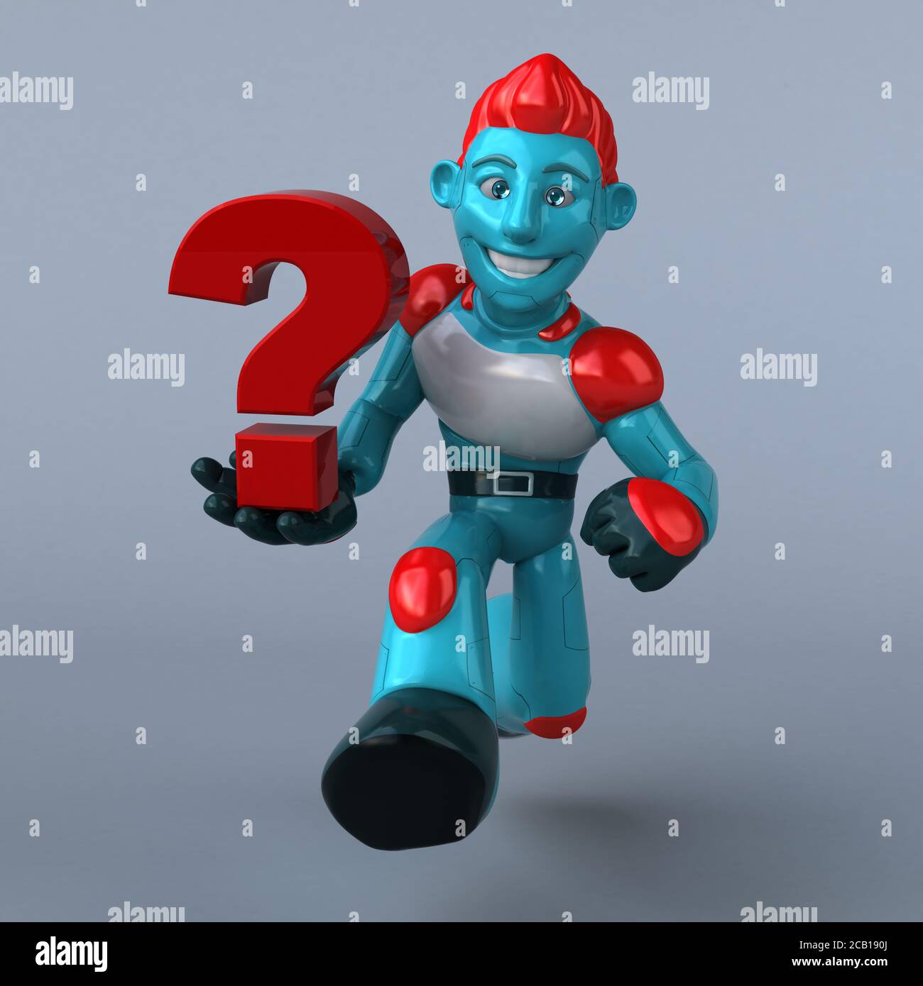 Red Robot - 3D Illustration Stock Photo - Alamy