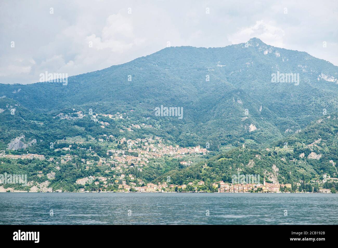 Como Lake Panoramic Landscape. Mountains with Trees. Italy. Europe ...