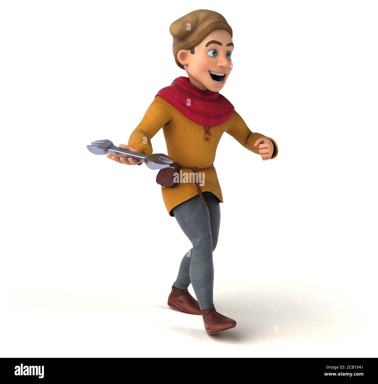 3D Illustration of a medieval historical character Stock Photo - Alamy