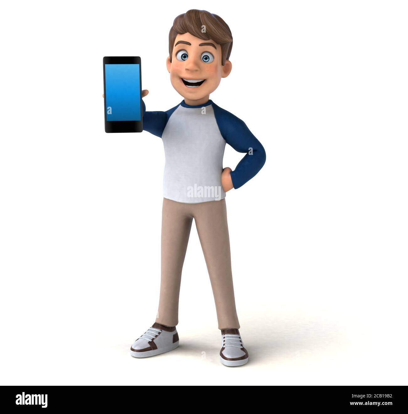 3D cartoon character fun teenager Stock Photo - Alamy