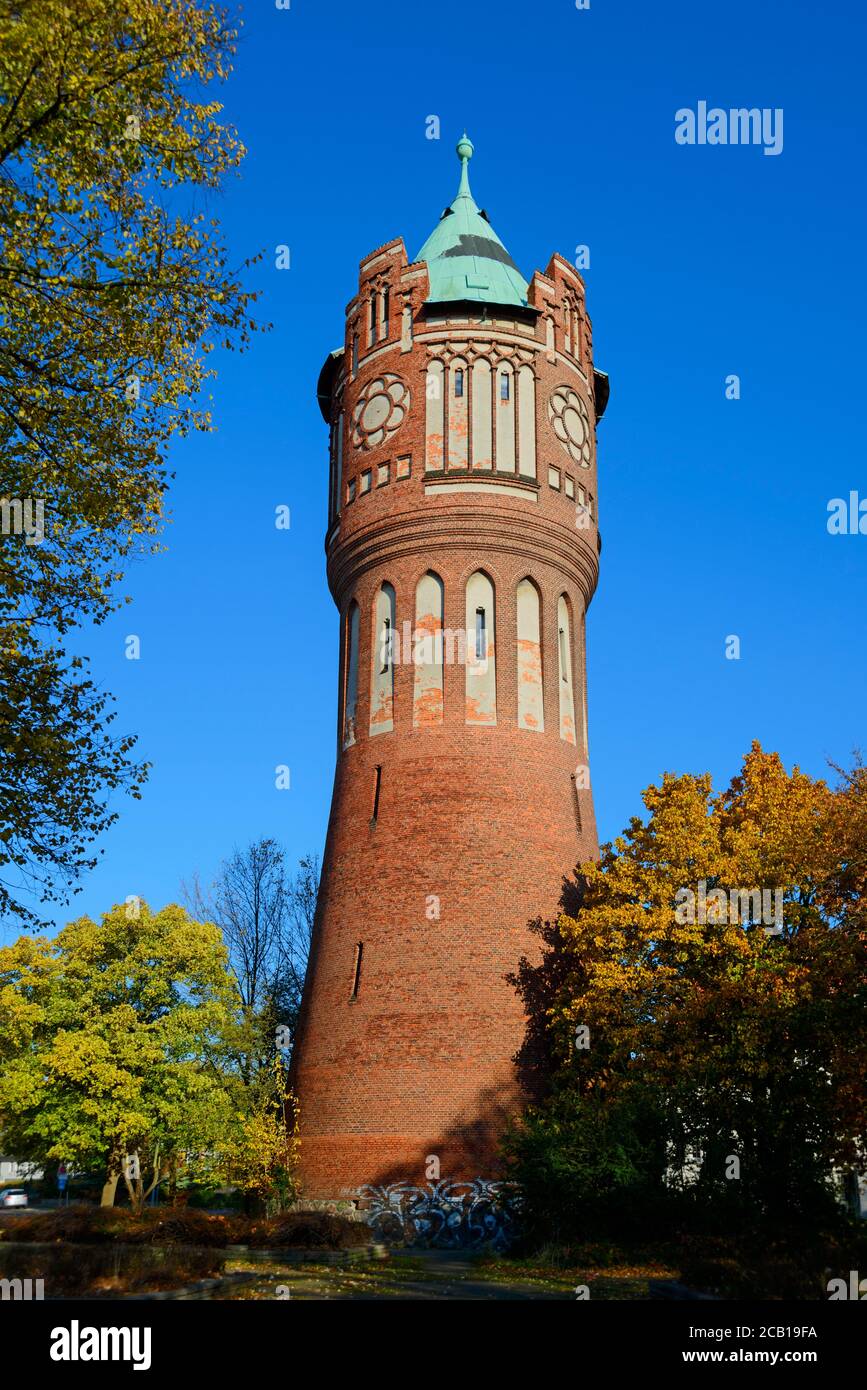 Neo-Gothic Old Water Tower, Salzwedel, Saxony-Anhalt, Germany Stock ...