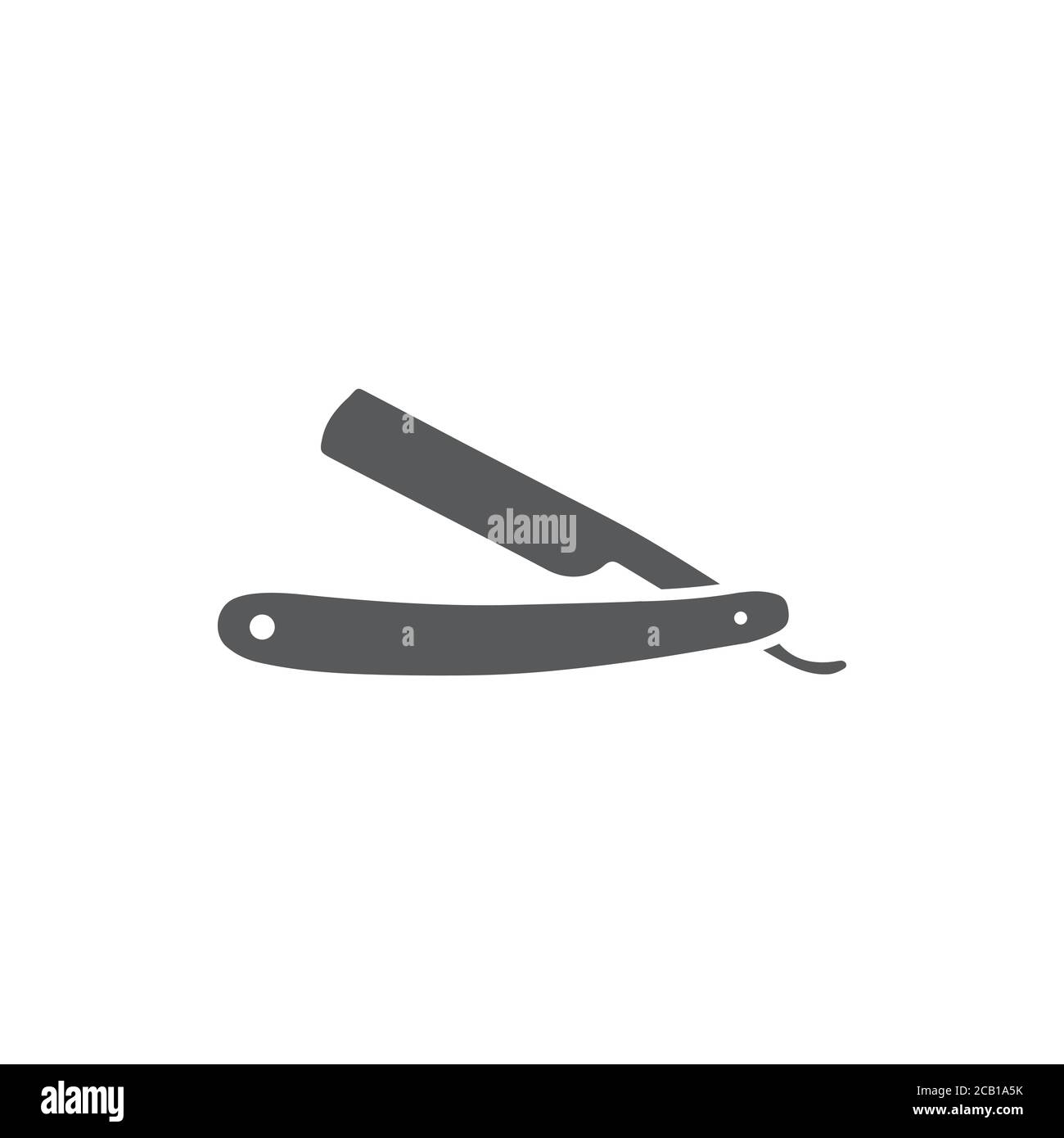 White barbershop razor icon isolated Cut Out Stock Images & Pictures ...