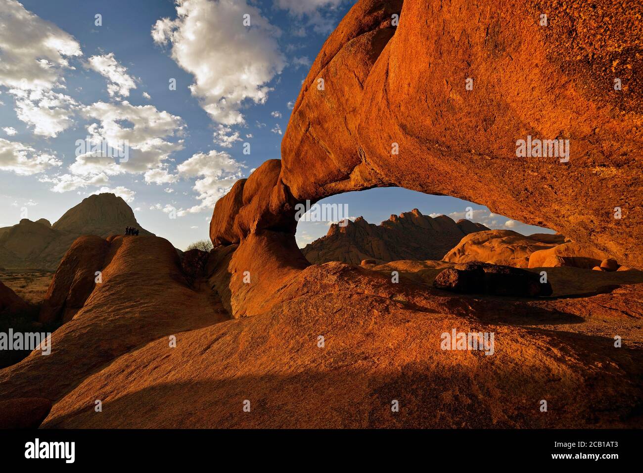 Natural arch, rock bridge in the Spitzkoppe area, Damaraland, Namibia ...