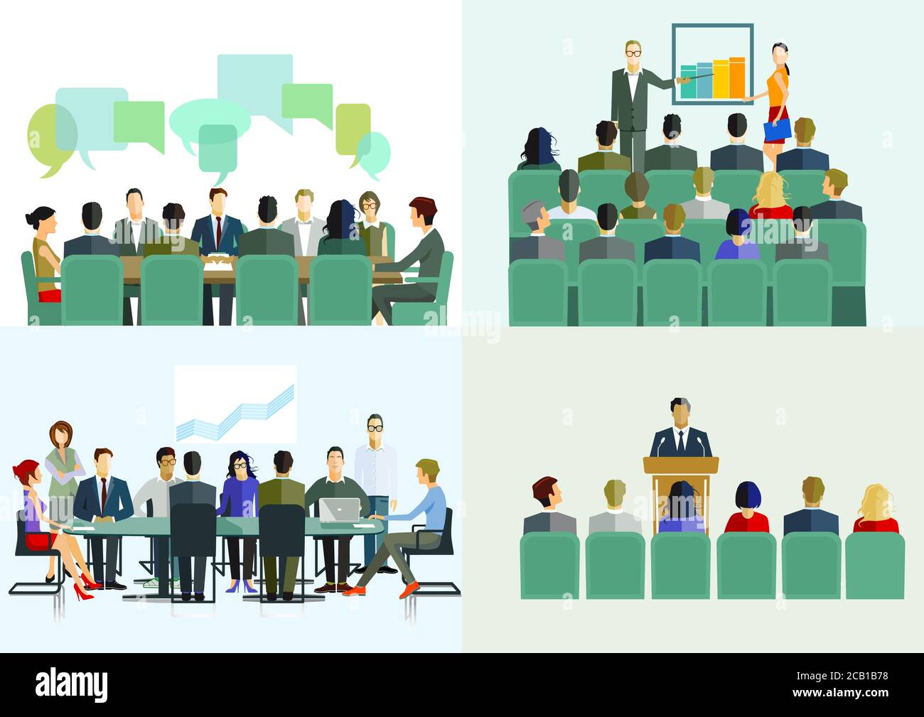 Further education, presentation, lecture, illustration Stock Vector ...