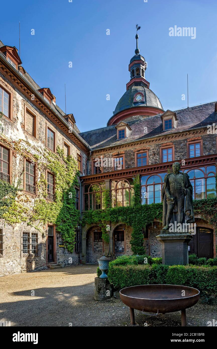 Small castle courtyard with statue of Friedrich Ludwig Christian ...