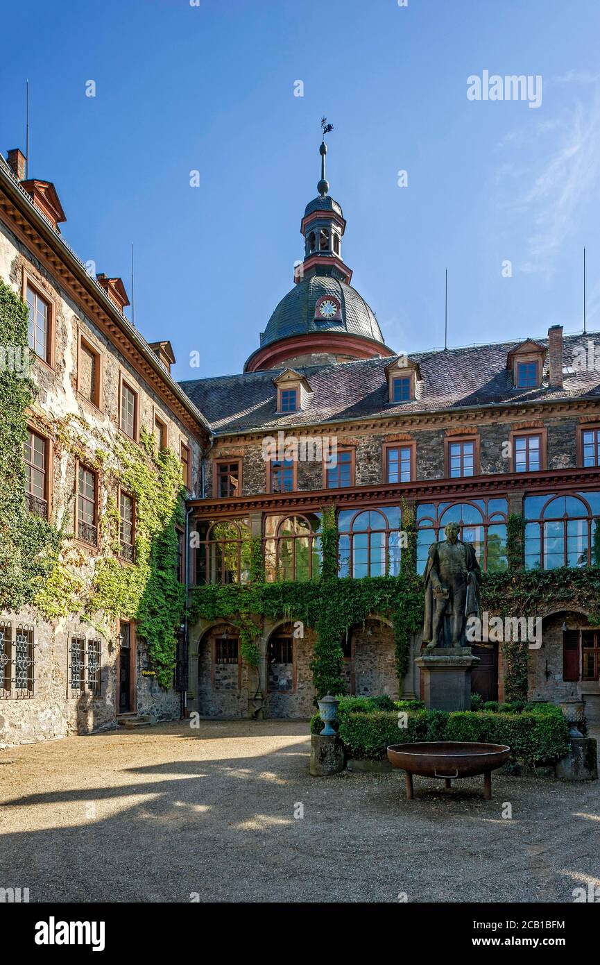 Small castle courtyard with statue of Friedrich Ludwig Christian ...