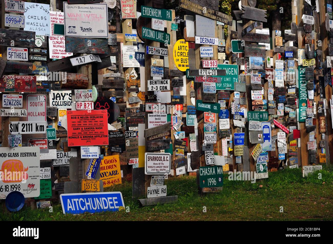 Sign Post Forest, Watson Lake, Yukon Territory, Canada Stock Photo - Alamy