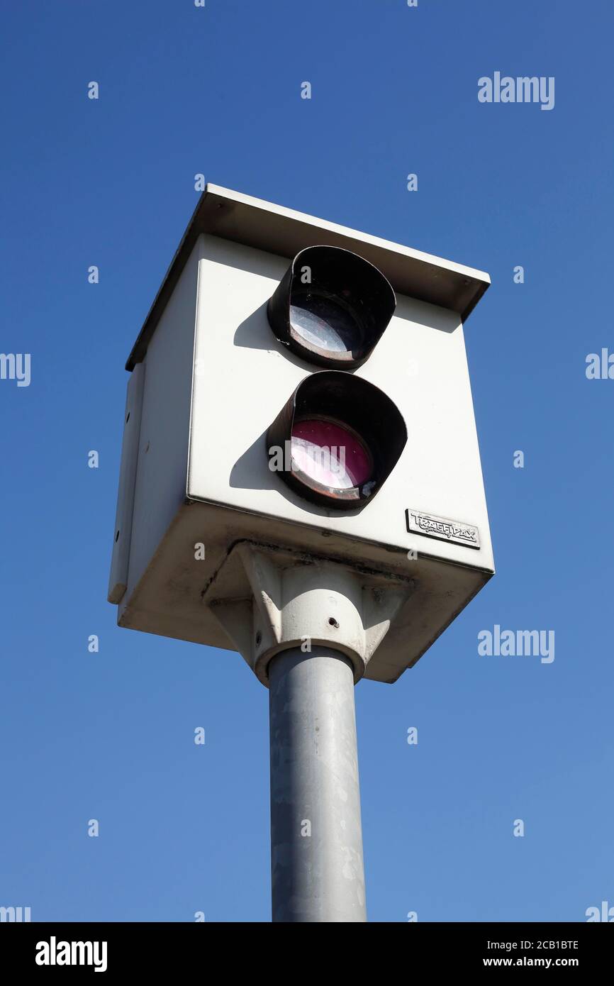 Lightning, speed control, traffic monitoring, Germany Stock Photo - Alamy