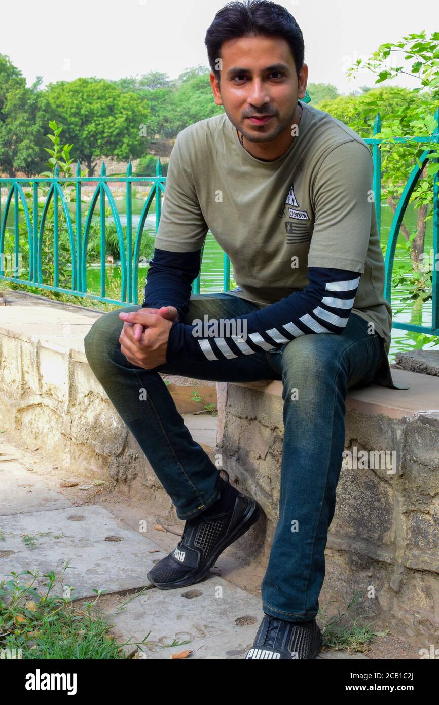 New Delhi India – March 3 2020 : Man portrait, smart casual man ...
