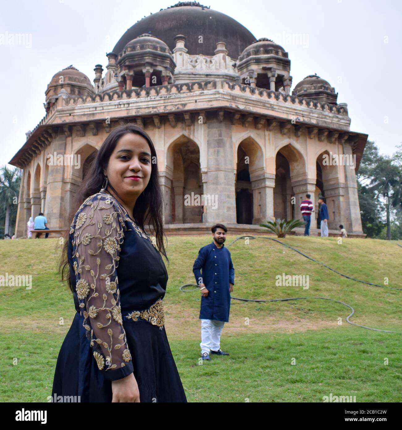 New Delhi India – November 25 2019 : A couple pose for Pre Wedding ...