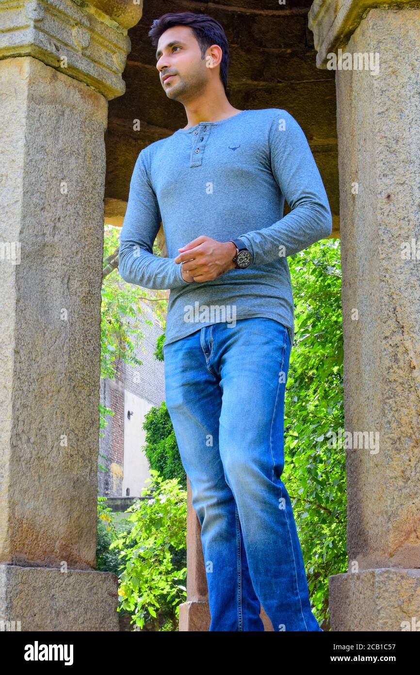 New Delhi India – March 3 2020 : Man portrait, smart casual man ...