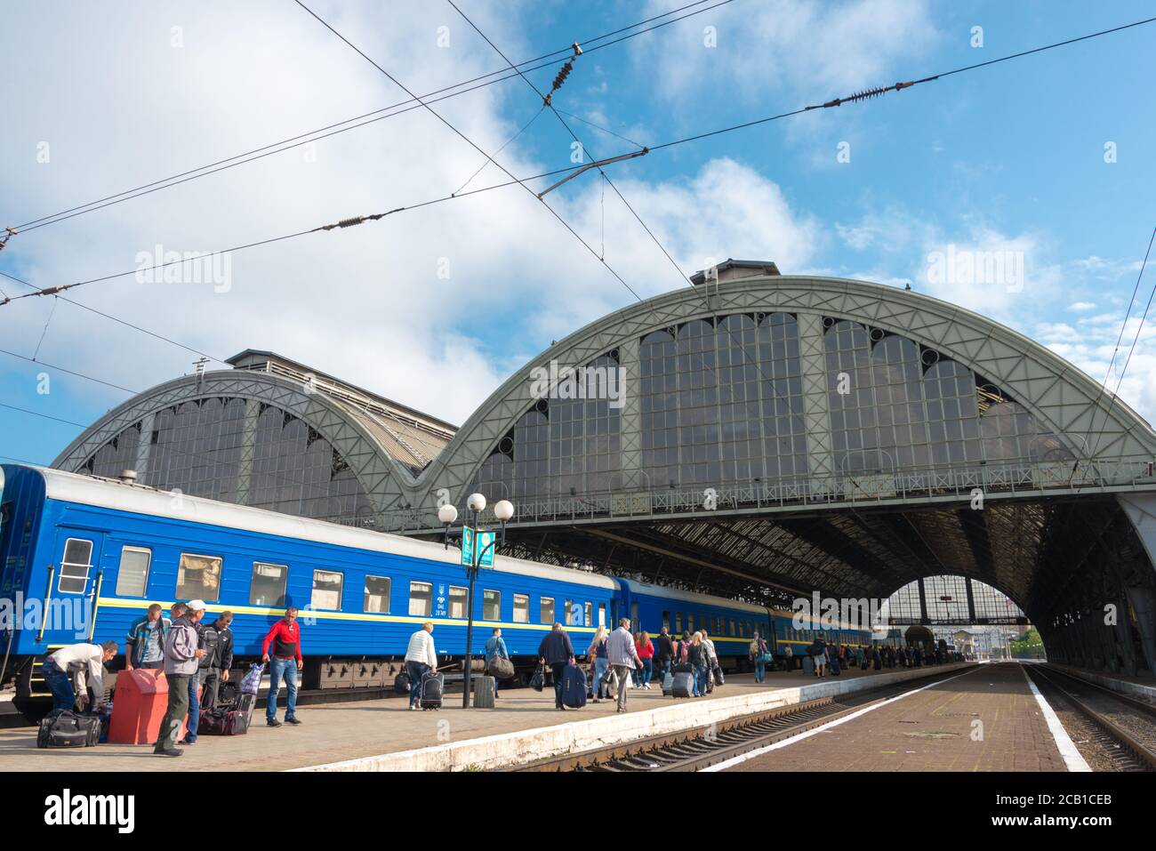 Lviv, Ukraine - Lviv railway station in Lviv, Ukraine. Ukrainian ...