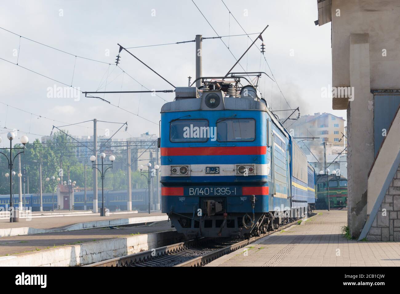 VL40U Electronic locomotive at Lviv railway station in Lviv, Ukraine ...