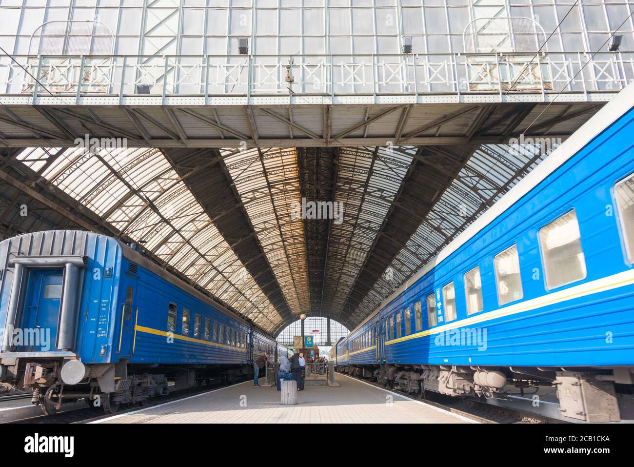 Lviv, Ukraine - Lviv railway station in Lviv, Ukraine. Ukrainian ...