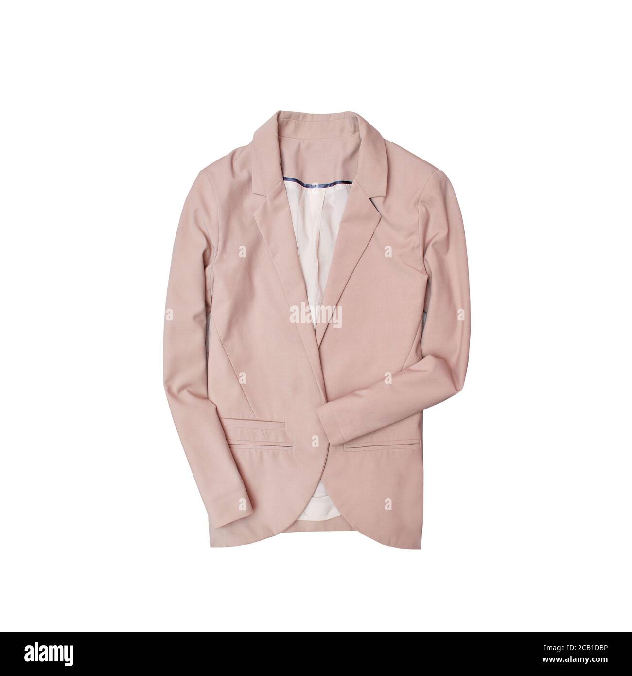 Beige jacket business style. Fashionable concept. Isolated. White ...