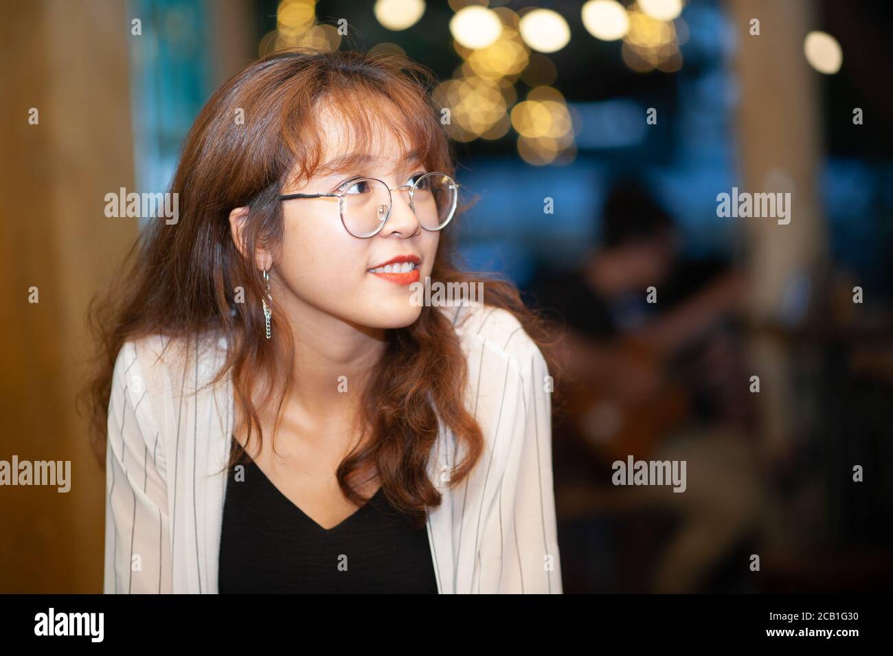 Lady Lucky Smile Stock Photo - Alamy