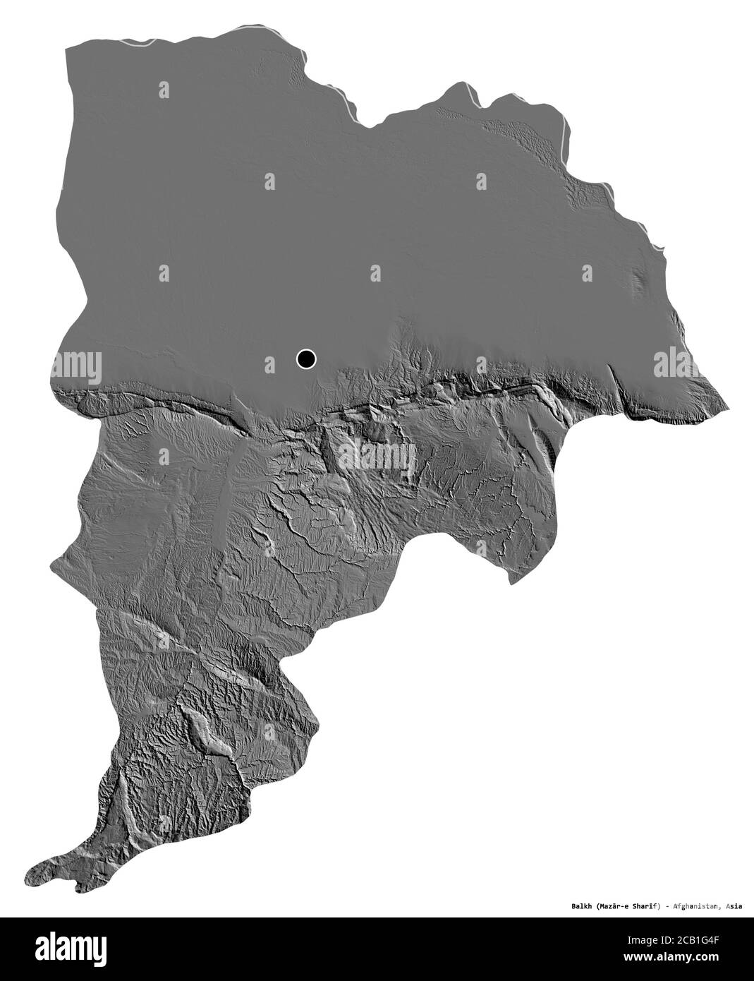 Shape of Balkh, province of Afghanistan, with its capital isolated on ...