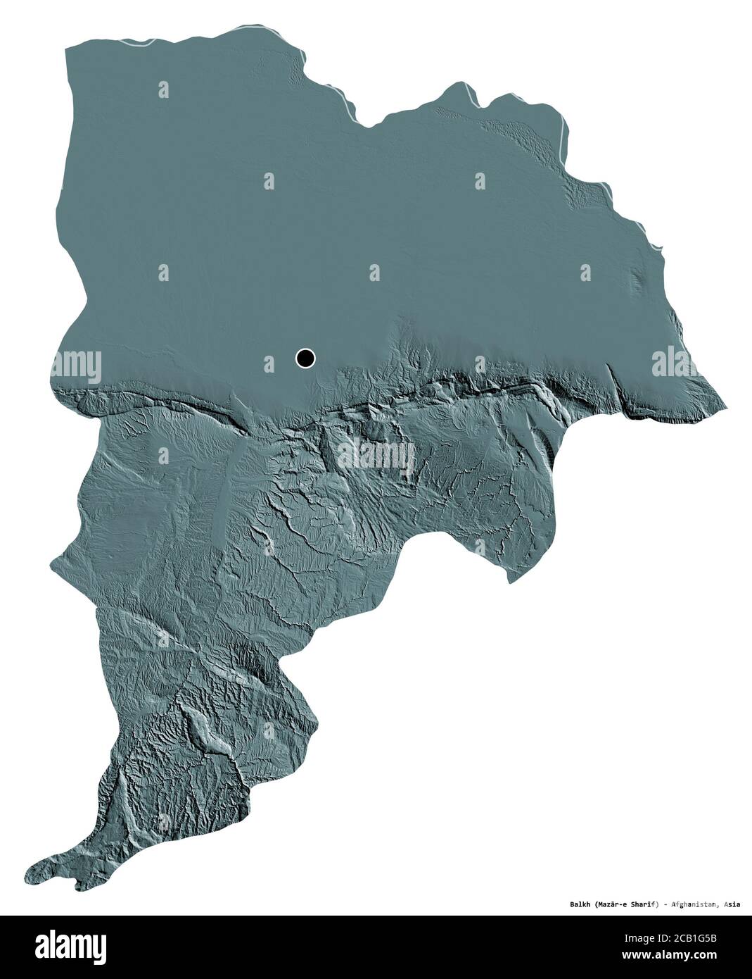 Shape of Balkh, province of Afghanistan, with its capital isolated on ...