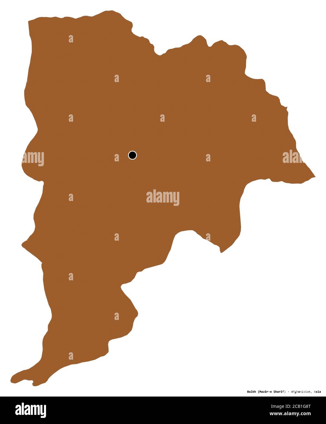 Shape of Balkh, province of Afghanistan, with its capital isolated on ...