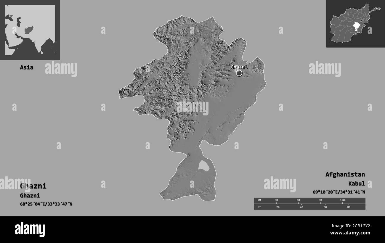 Ghazni province map hi-res stock photography and images - Alamy