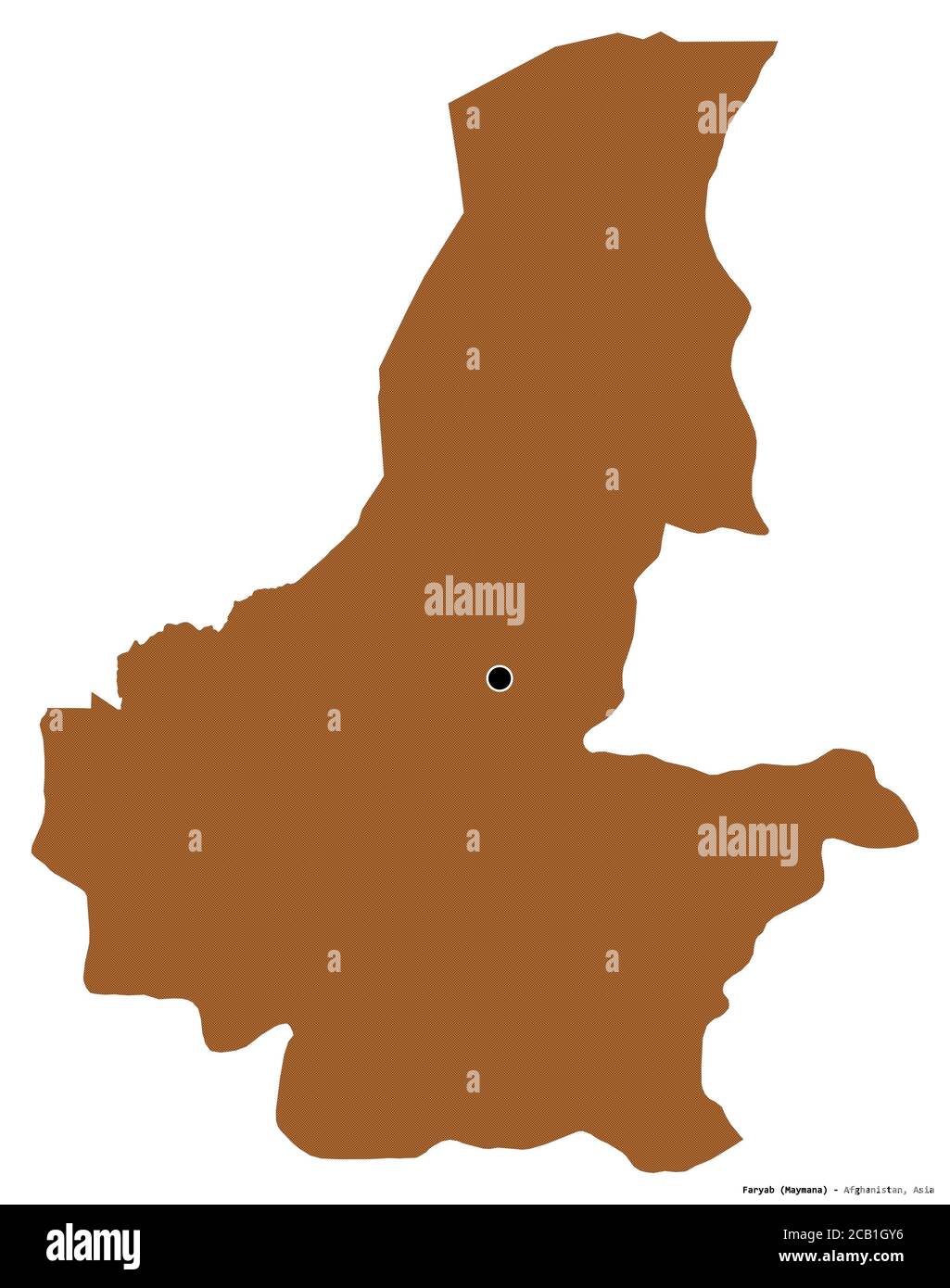 Shape of Faryab, province of Afghanistan, with its capital isolated on ...