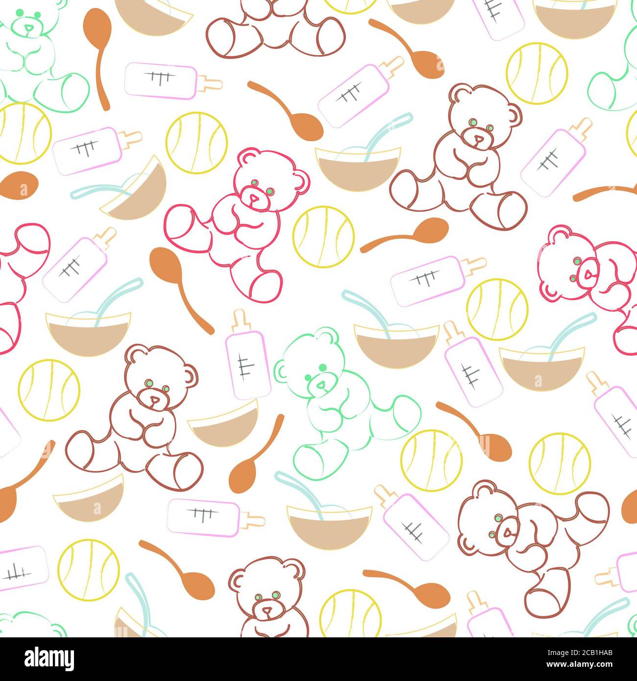 baby background seamless pattern Stock Photo - Alamy