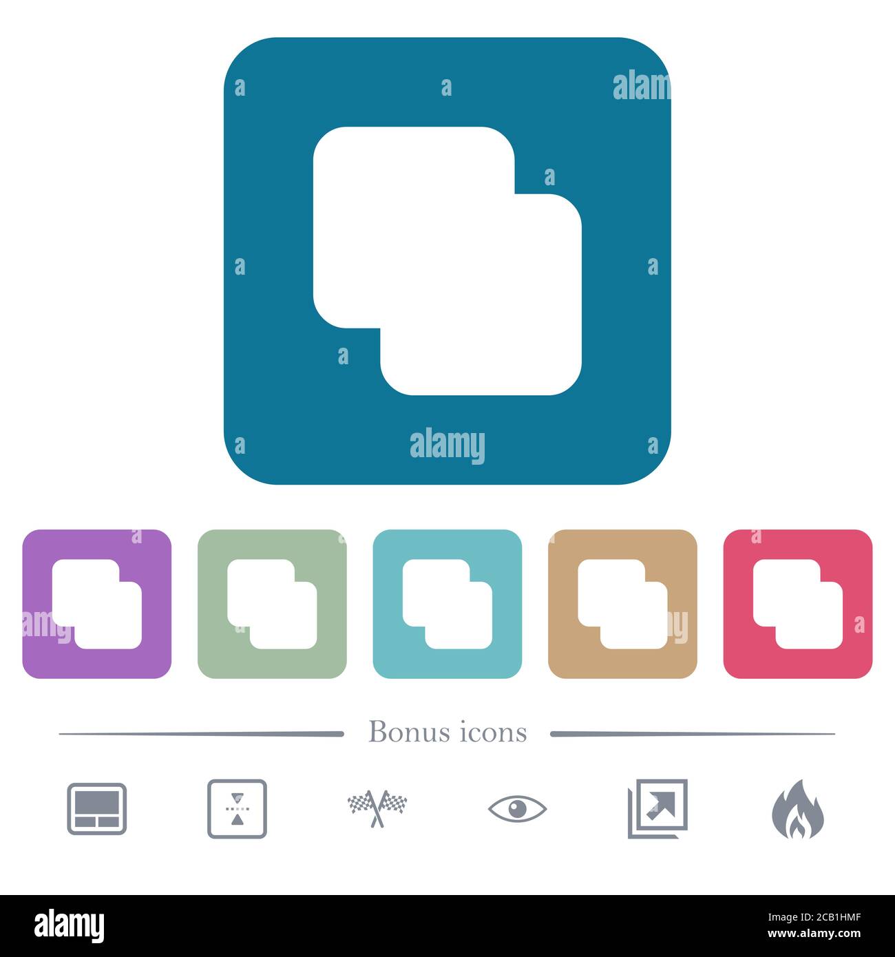 Add shapes white flat icons on color rounded square backgrounds. 6 ...