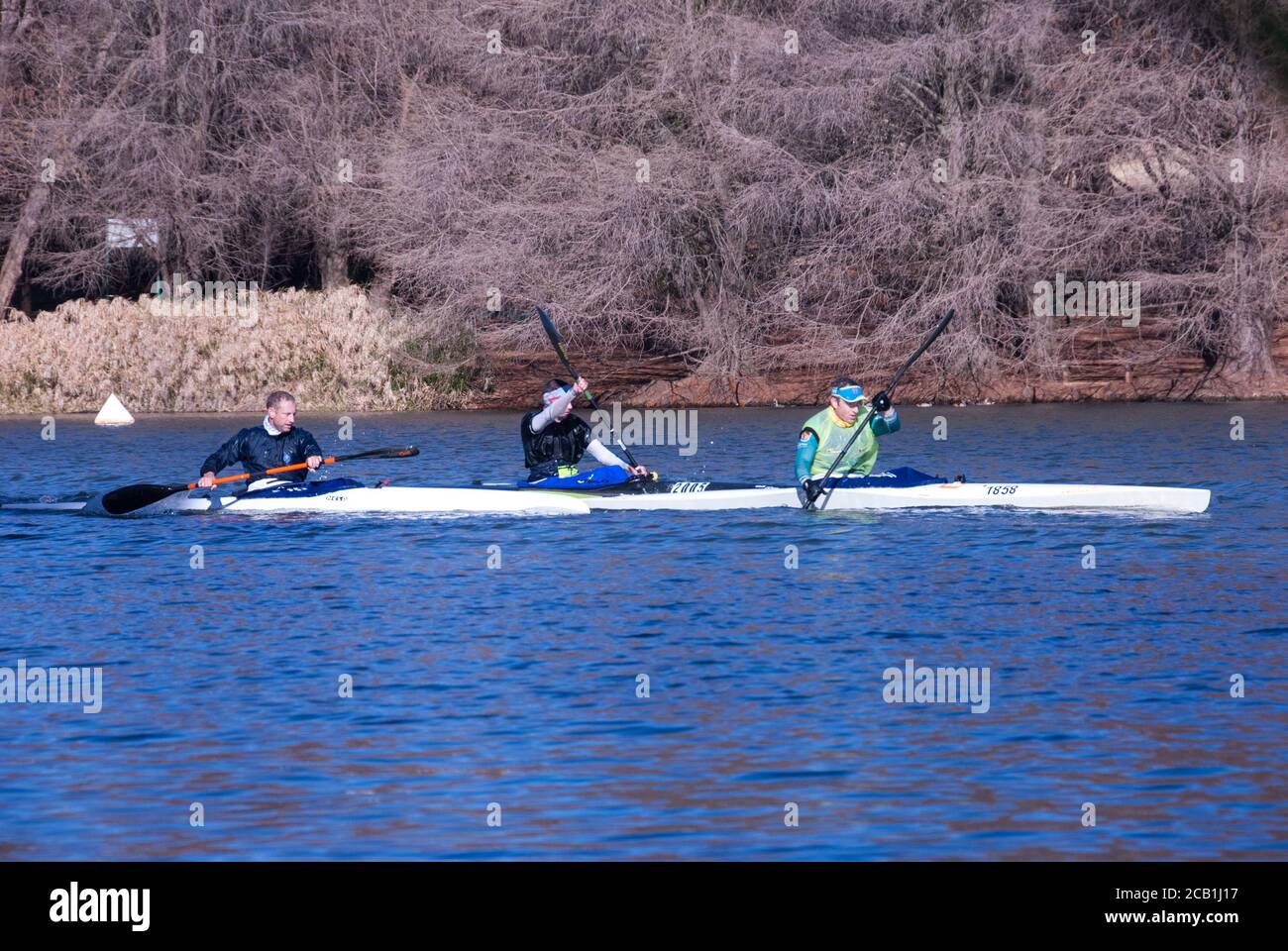 Group of senior males kayaking in South Africa Stock Photo - Alamy