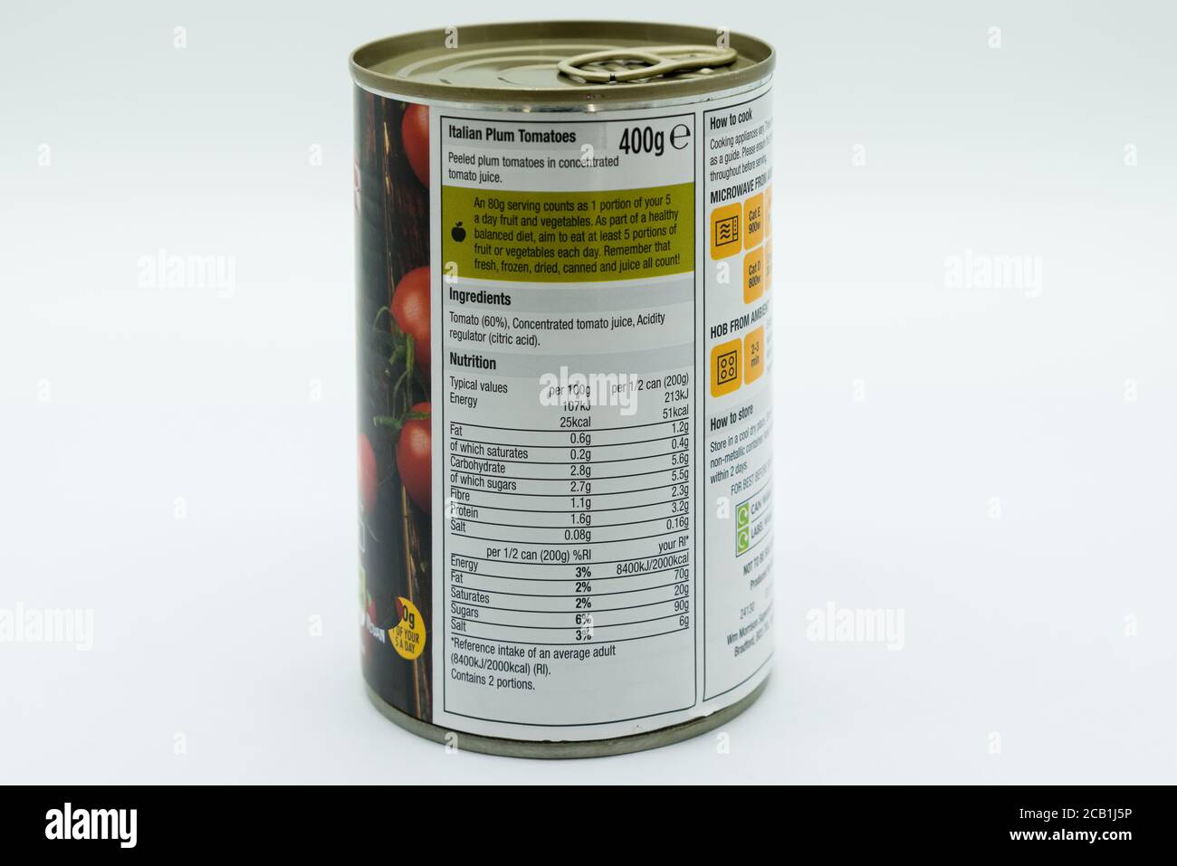 Irvine, Scotland, UK - March 08, 2020: Morrisons Italian Plum Tomatoes ...