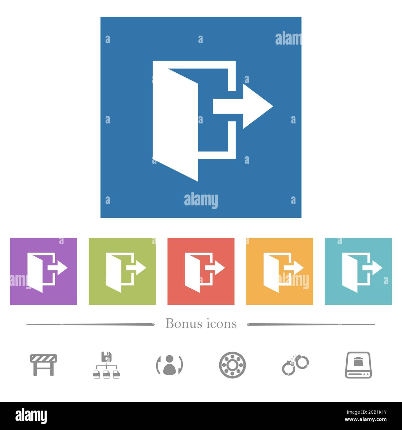 Leave flat white icons in square backgrounds. 6 bonus icons included ...