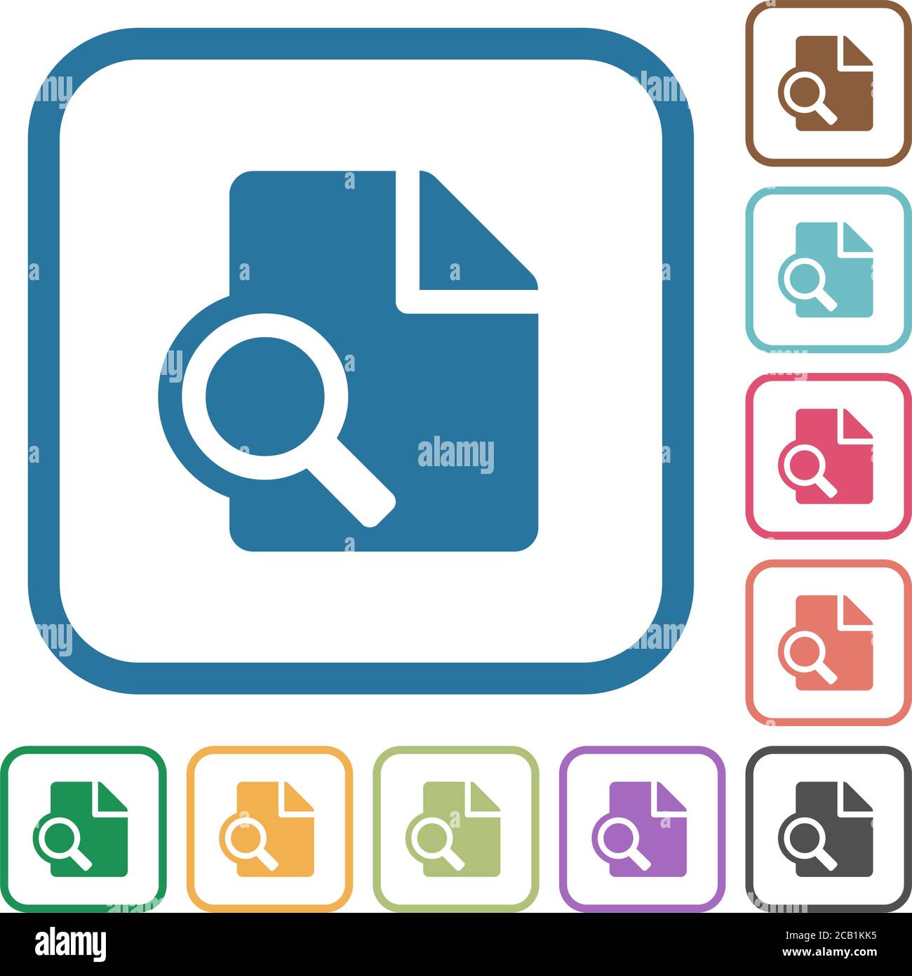 Preview simple icons in color rounded square frames on white background Stock Vector Image & Art ...