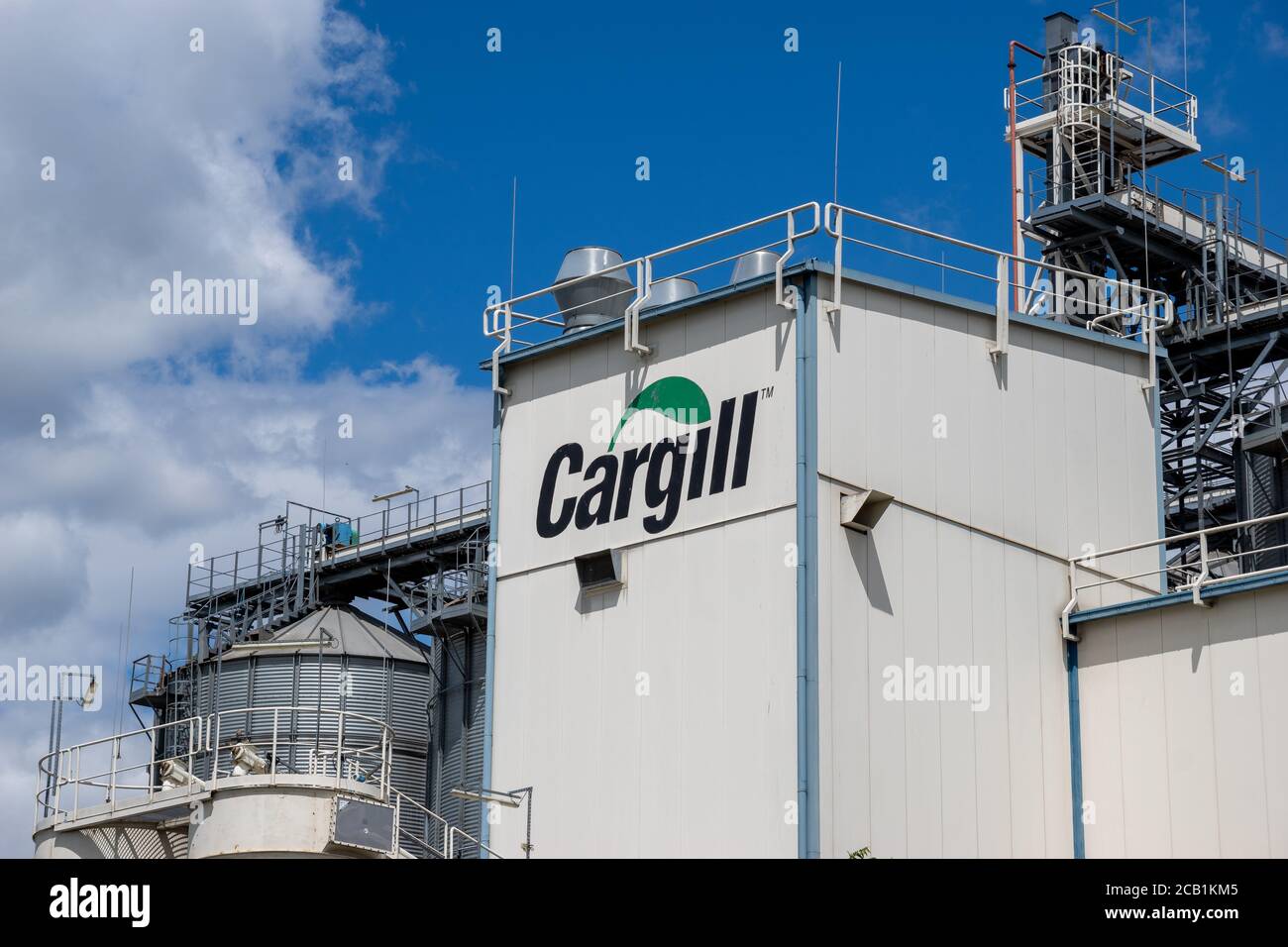 Wroclaw, Poland-July 2020: Cargill logo on the factory building For ...