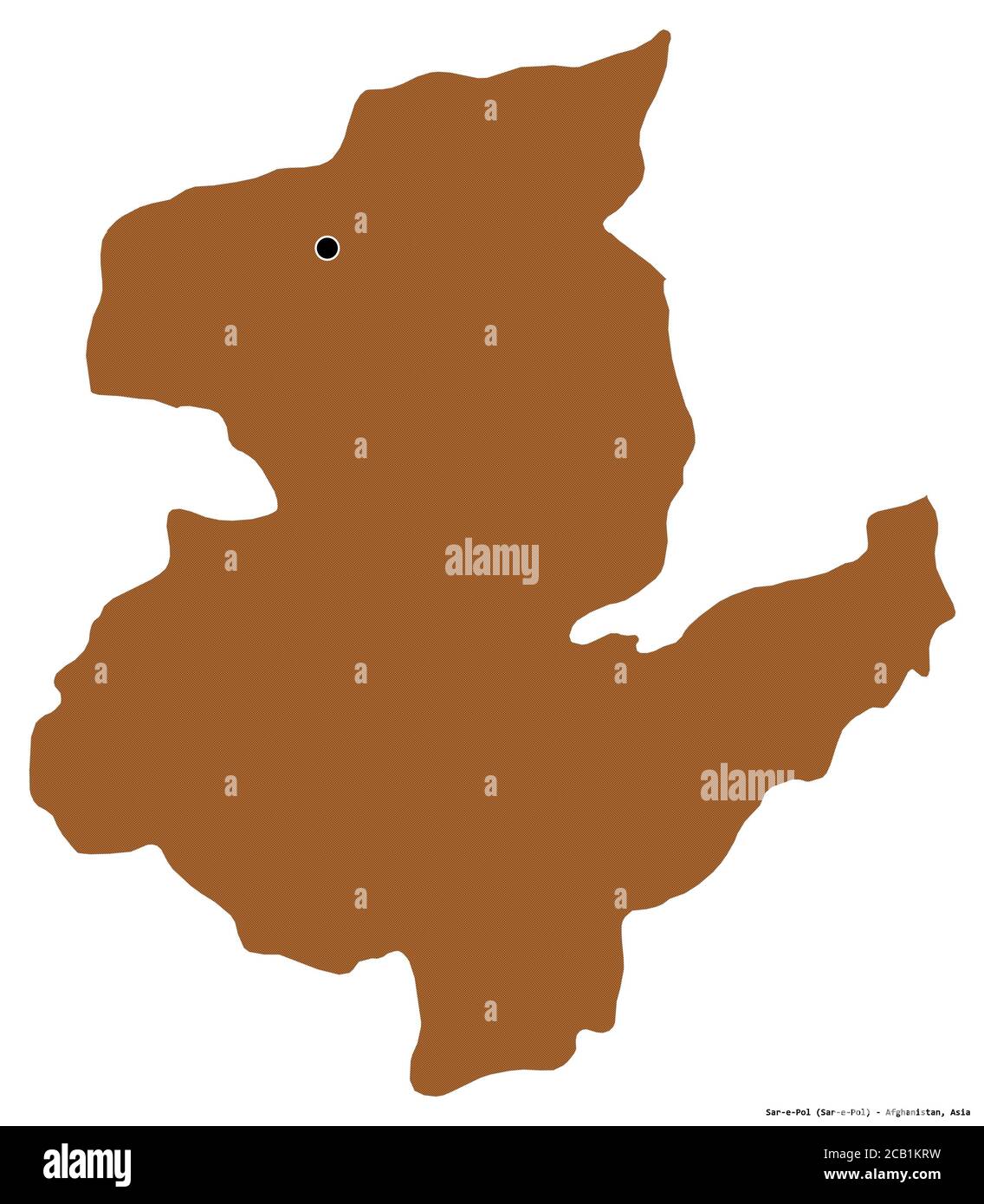Shape of Sar-e-Pol, province of Afghanistan, with its capital isolated ...