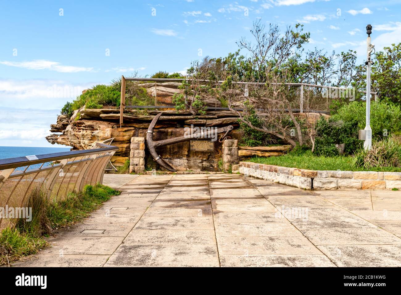 An Anchor from Dunbar Ship at the Gap in Watsons Bay on a sunny autumn ...